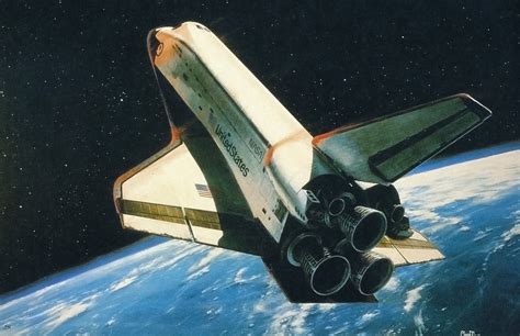 Scifi Art — ‘shuttle Re Entry By Douglas Chaffee From The