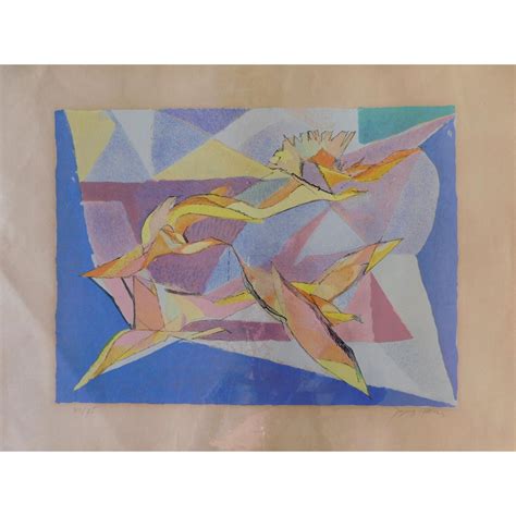 1958 Jaques Villon Birds Of Flight Original Print Chairish
