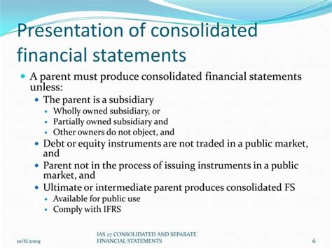 Ias 27 Consolidated And Separate Financial Statements Pptx