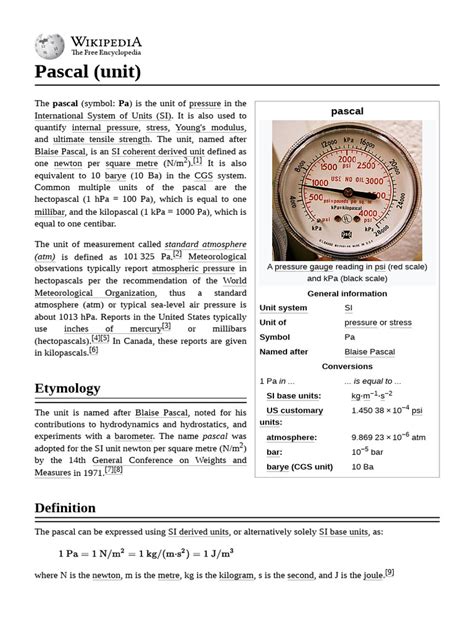 Pascal Unit Pdf Pascal Unit Pressure
