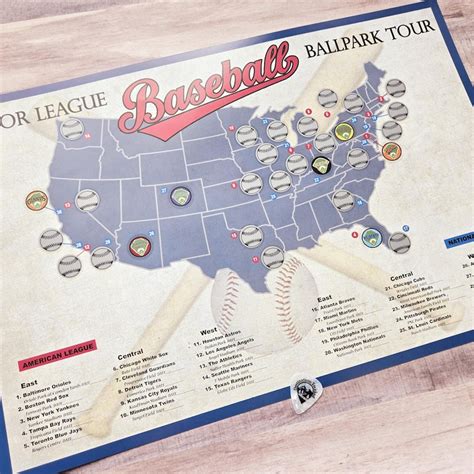 Baseball Park Map Etsy