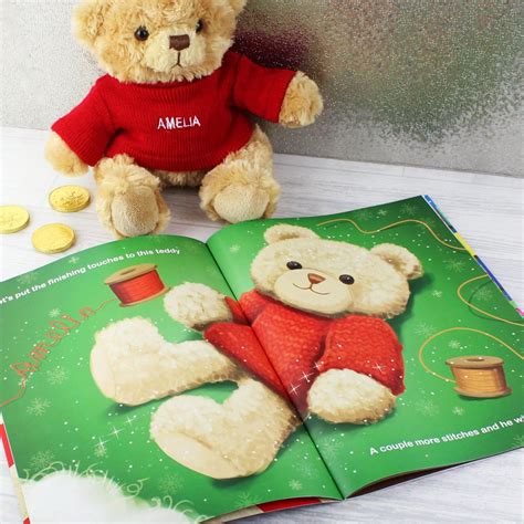 Magical Christmas Adventure Personalised Story Book And Teddy Bear