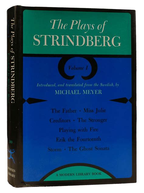 The Plays Of Strindberg Volume 1 Michael Meyer August Strindberg Modern Library Edition