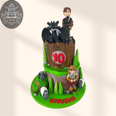 2 Tier Toothless Theme Cake Cakes All The Way
