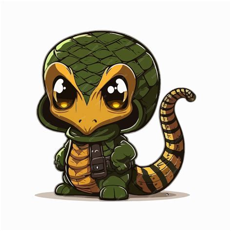 Premium Vector Vector Cute Viper Cartoon Style