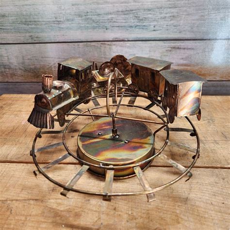 Wind Up Metal Art Train Music Box For Decoration Only Etsy