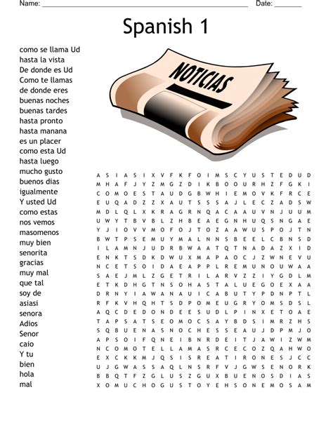 Spanish Greetings Word Search Printable Printable Free Templates