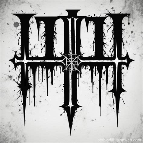 Darkthrone Inspired Band Logo With Torn Flag Background Stable
