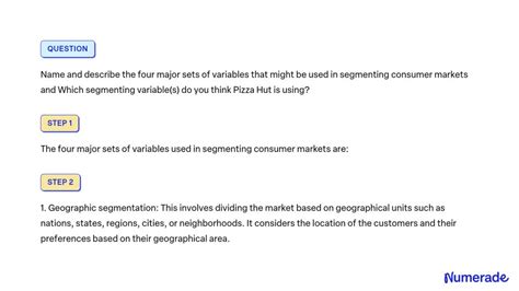 solved name and describe the four major sets of variables that might