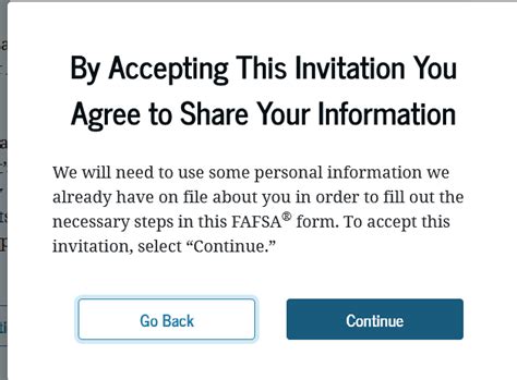 Continue Button Not Working Rfafsa