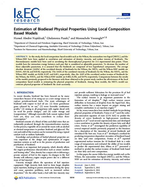 pdf an insight into the estimation of fatty acid methyl ester based