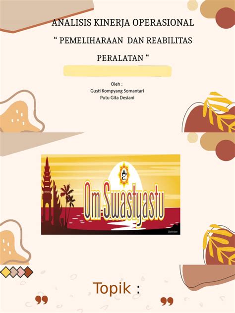 Ppt Analisis Kinerja Operasional Kelompok 7 Pdf