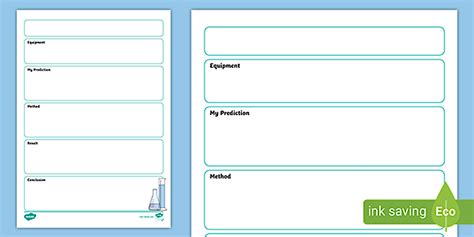 Editable Science Experiment Recording Sheet Twinkl
