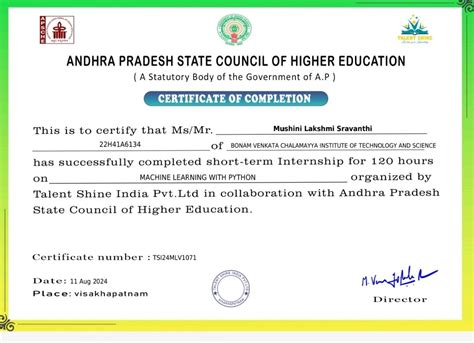 Machinelearning Pythonprogramming Talentshineindia Completioncertificate Linkedin