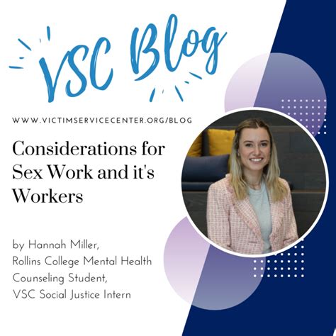 Considerations For Sex Work And Its Workers H Miller Victim