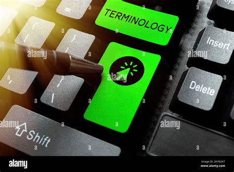 Sign Displaying Terminology Concept Meaning Terms Used With Particular