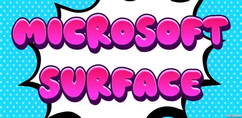 Microsoft Surface Efecto De Texto Y Diseño De Logotipos Marca