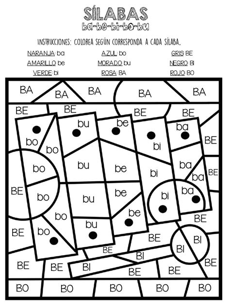 Colorea Y Aprende Las Silabas De Forma Divertida Colreamos SegÚn Corresponda Orientacion Andujar