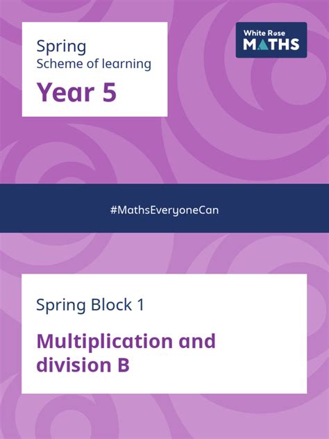 Y5 Spring Term Scheme Of Learning Pdf Multiplication Numbers