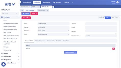 Merubah Data Pos Outlet