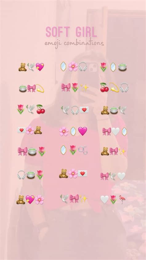 Soft Girl Emoji Combinations 🌷🦩🤍🫧 Aesthetic Emojis For Girls Bio