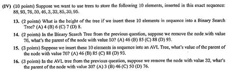 Solved IV Points Suppose We Want To Use Trees To Chegg