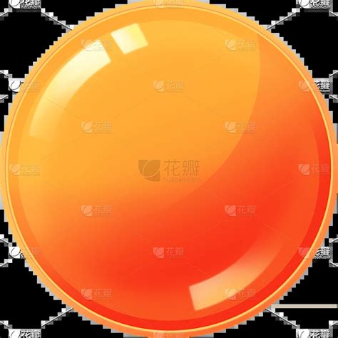 通用拟物圆形卡通透明按钮元素素材 花瓣网
