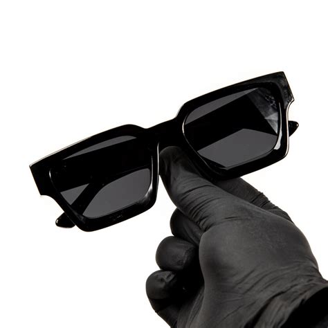 Mens Dark Black Tint Top Quality Acetate Sunglasses