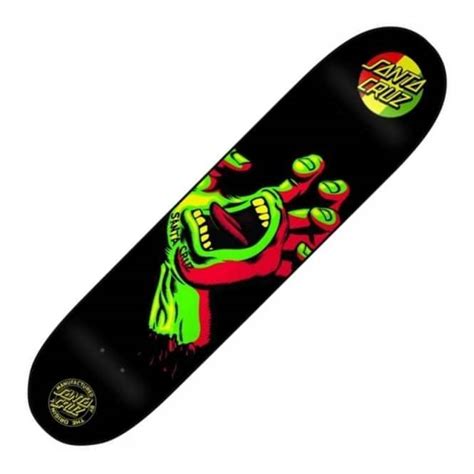 Santa Cruz Skateboards Screaming Hand Rasta Skateboard Deck 8 0