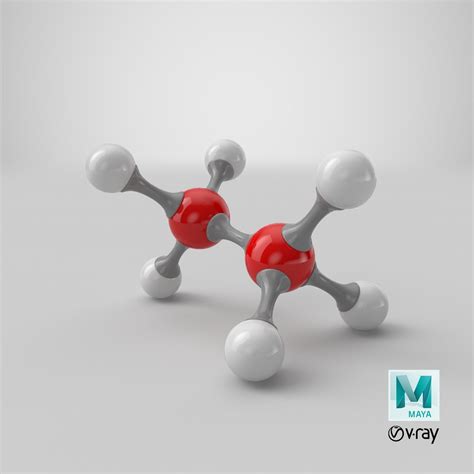 3d Ethane Molecular Model Turbosquid 1274306