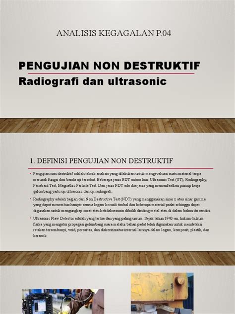 Pengujian Ndt Radiografi Dan Ultrasonic P 04 Pdf