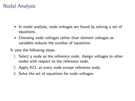 Nodal And Mesh Analysis Circuit Analysis Techniques