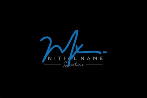 Initial Mx Signature Logo Template Vector Hand Drawn Calligraphy