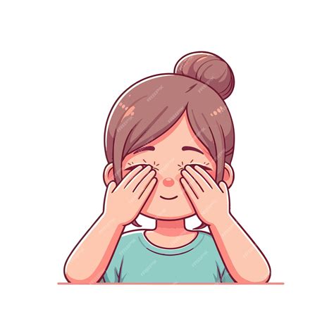 Premium Vector A Woman Close Her Eyes Ai Generated Image