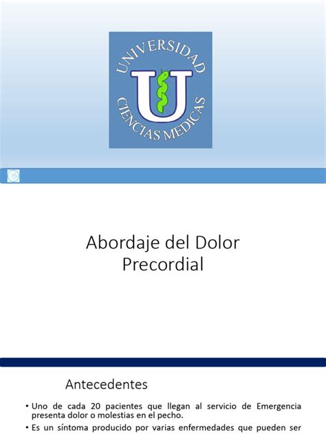 Abordaje Del Dolor Precordial Pdf Medicina Clinica Enfermedades Y