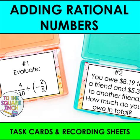Adding Rational Numbers To The Square Inch