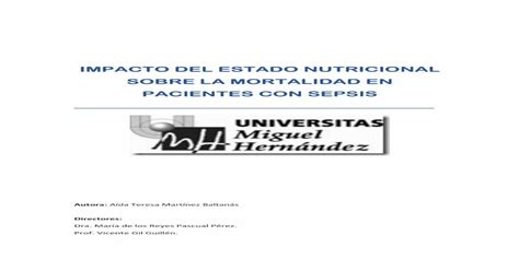 Impacto Del Estado Nutricional Sobre La Mortalidad …dspace Umh Es