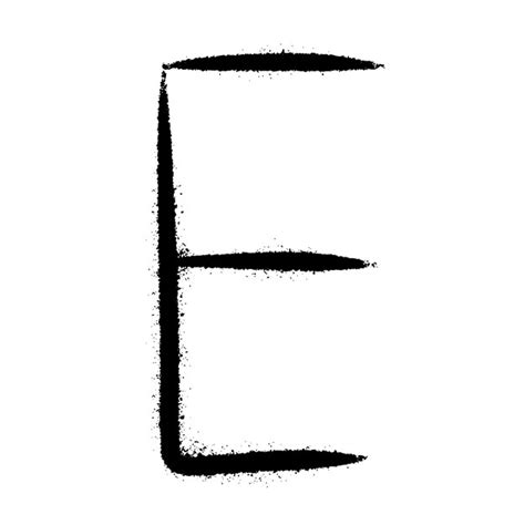 Premium Vector A Black Letter E With Black Ink On It
