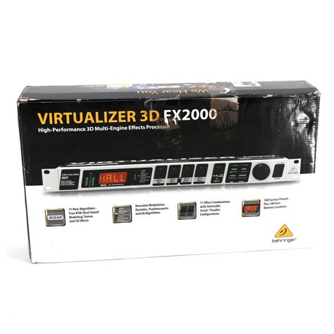 Behringer Virtualizer 3d Fx2000 Multi Effects Processor Secondhand At