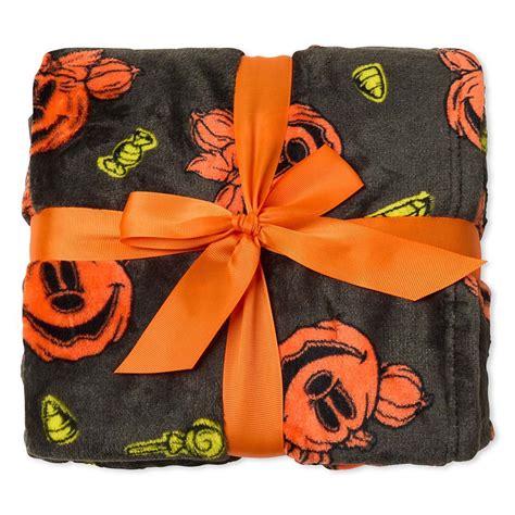 Disney Throw Blanket Halloween Mickey And Minnie Pumpkins