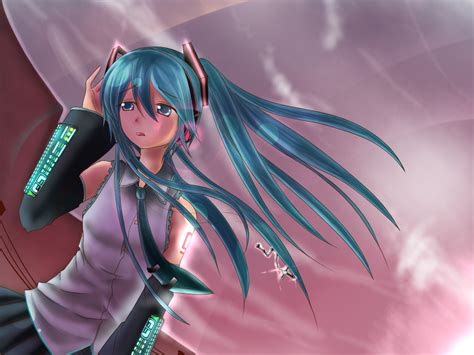 Hatsune Miku Twintails Vocaloid Anime
