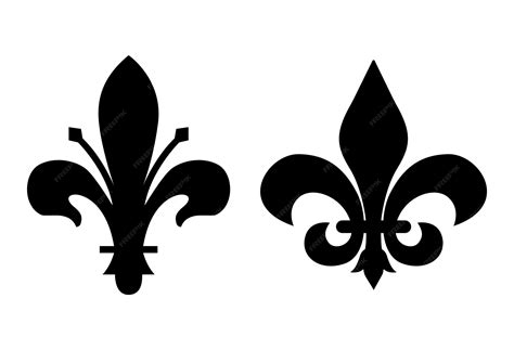 Premium Vector Fleur De Lis Drawing Silhouette Vector Illustration On