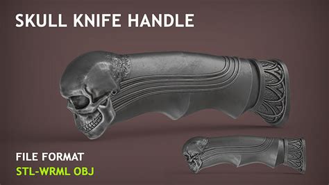 Skull Knife Handle 3d Model 3d Printable Cgtrader