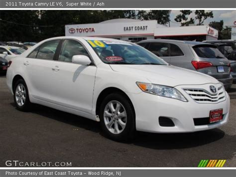 Super White 2011 Toyota Camry Le V6 Ash Interior