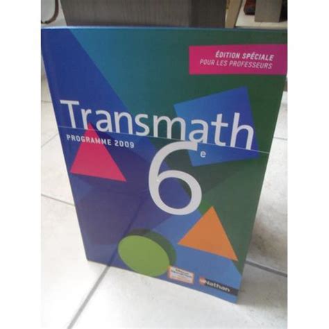 Transmath 6eme 2016 Pas Cher Achat Neuf Et Occasion Rakuten