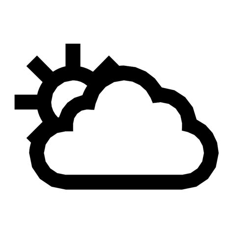 Cloud Sun Solid Vector SVG Icon SVG Repo