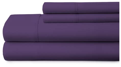 3 Piece Premium Ultra Soft Twin Bed Sheet Set Purple California King