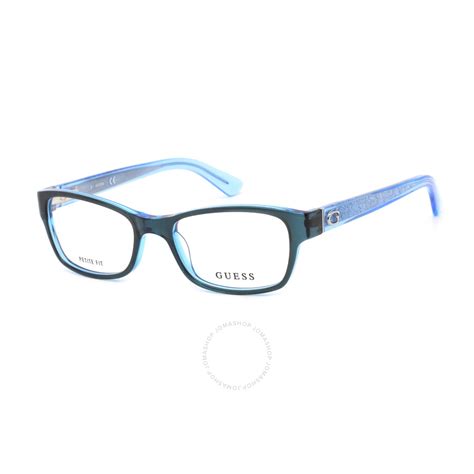 Guess Unisex Blue Rectangular Eyeglass Frames Gu259109053 664689836697 Eyeglasses Jomashop