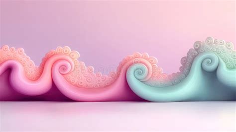 Abstract Waves In Pastel Colors Create A Soothing Artistic Visual