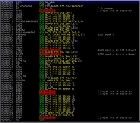 Assembly What Means Ilegal Use Of Registers Reverse Engineering